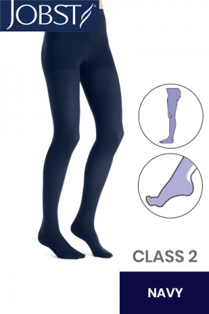 Jobst Opaque Class 2 Navy Compression Tights - Compression Stockings