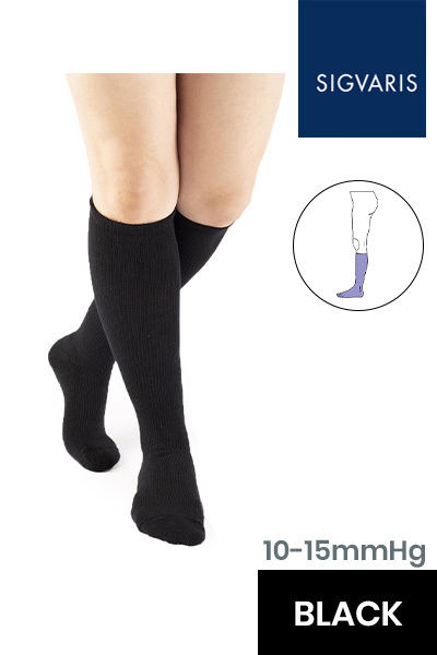 Sigvaris Black Calf Compression Liners - Compression Stockings